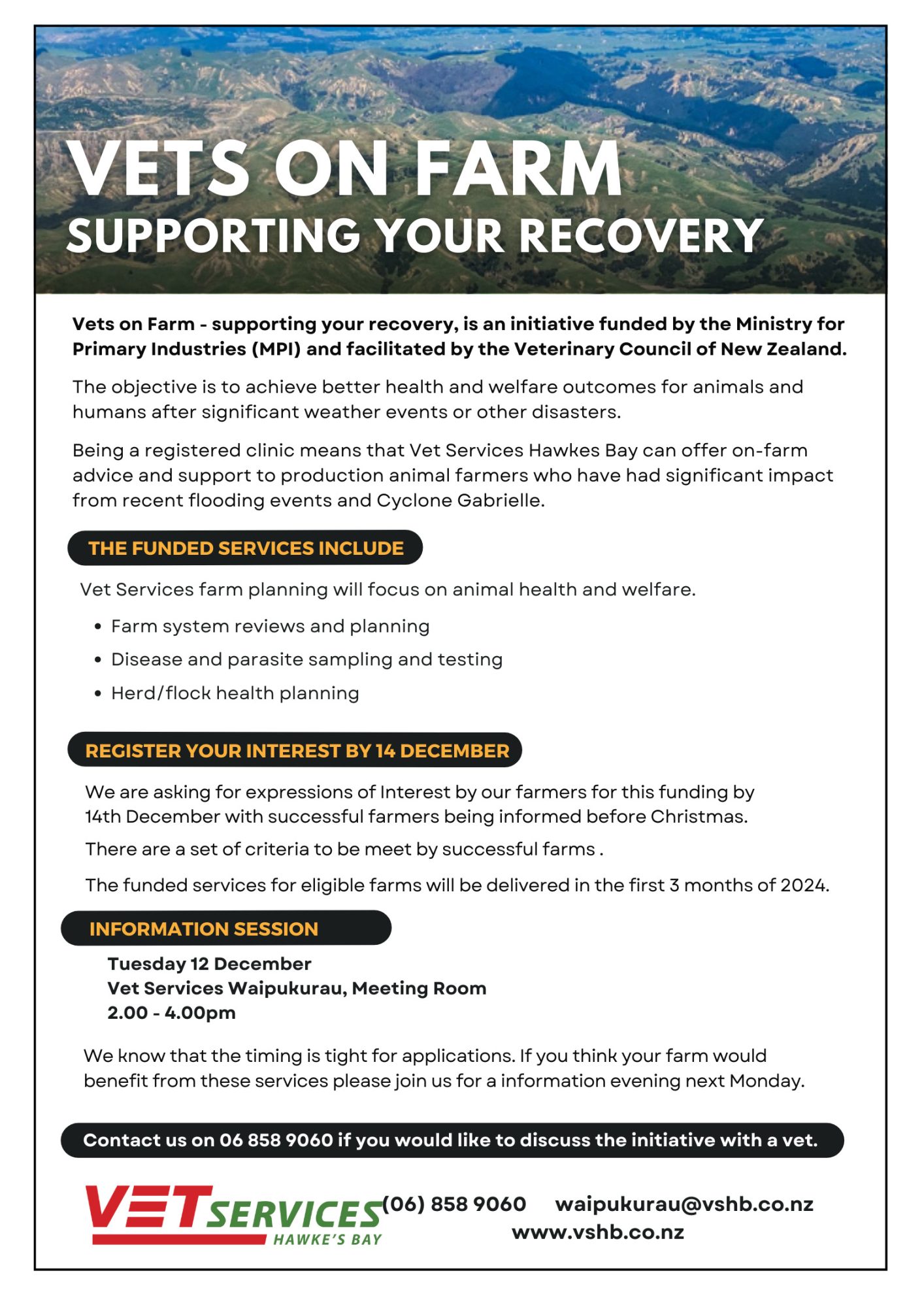 Vets On Farm - Supporting Your Recovery – Vet Services Hawke's Bay